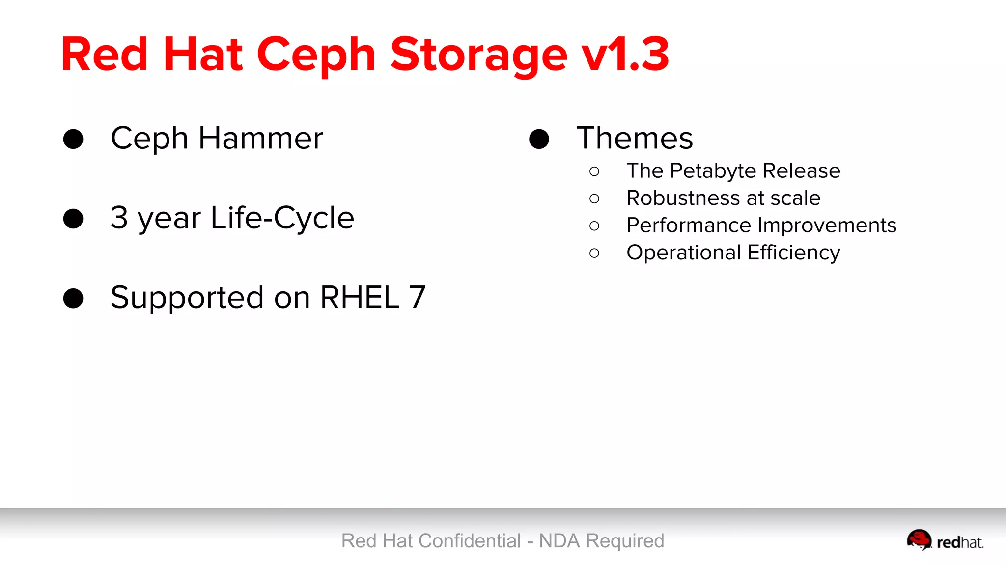 Red Hat Ceph Storage Roadmap: January 2016 | PPT