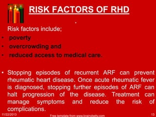 Rheumatic heart disease and valve diseases | PPTX