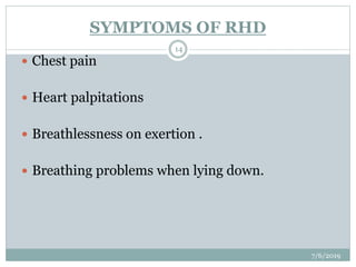 Rhd | PPTX | Heart and Cardiovascular Diseases | Diseases and Conditions