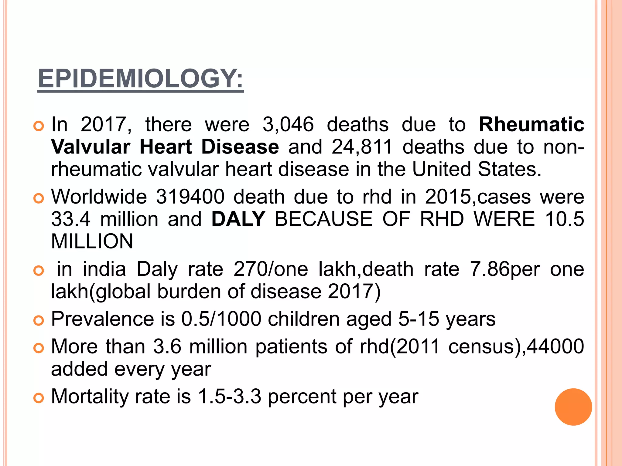 RHD- Rheumatic Heart Disease , VHD - Valvular Heart Disease | PPTX
