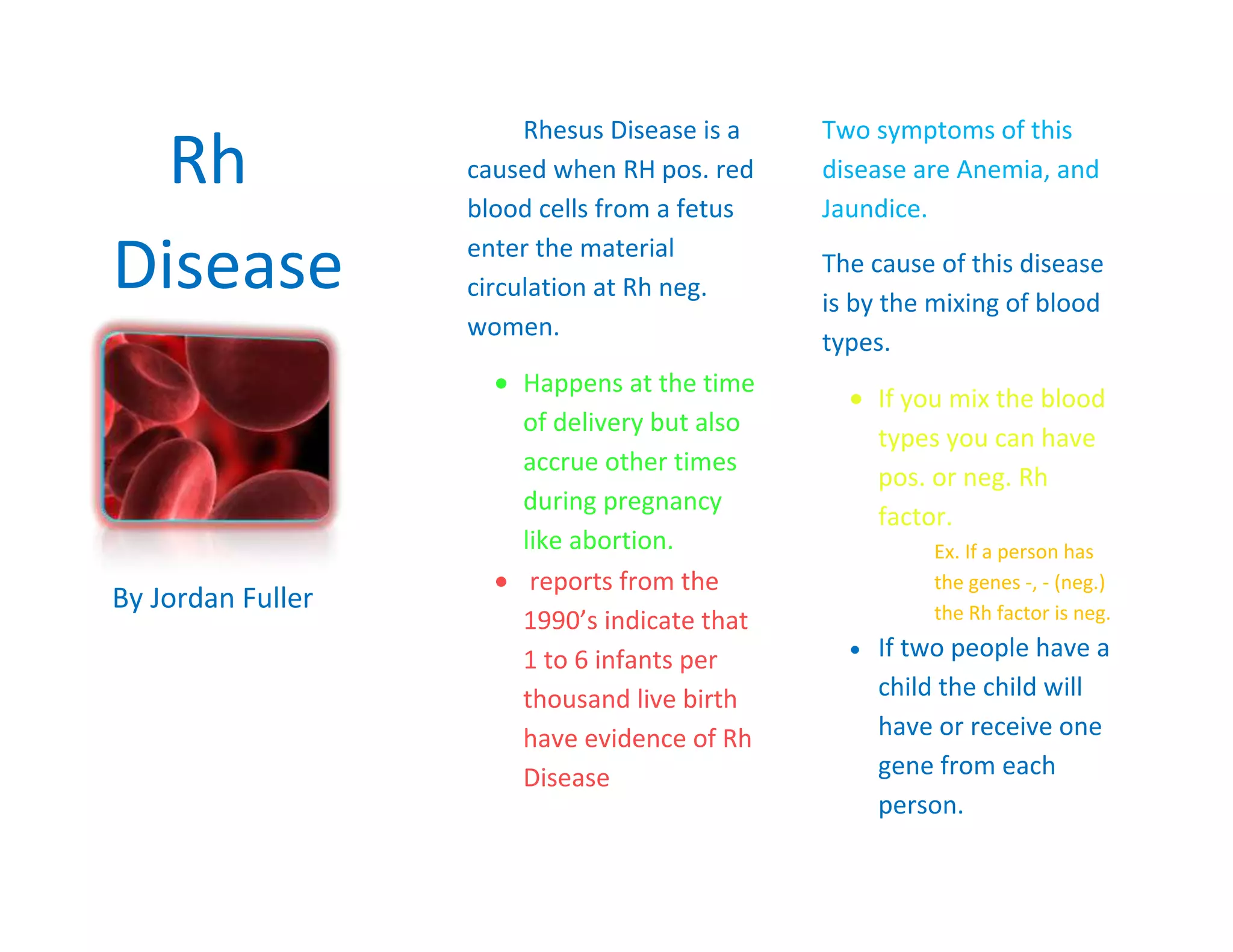 Rh Disease susquenita | DOCX