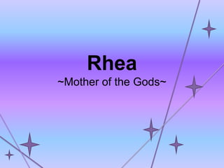 Rhea Greek Mythology Symbol