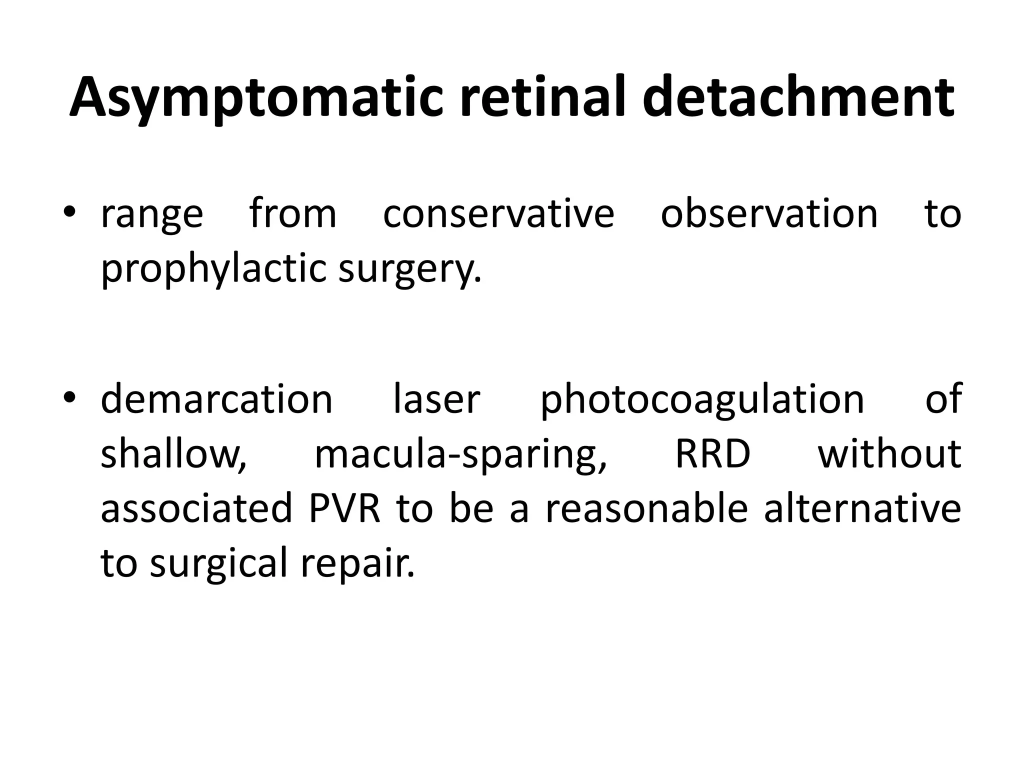 Rhegmatogenous retinal detachment (rrd) | PPTX