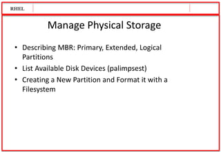 Red Hat System Administration | PPTX