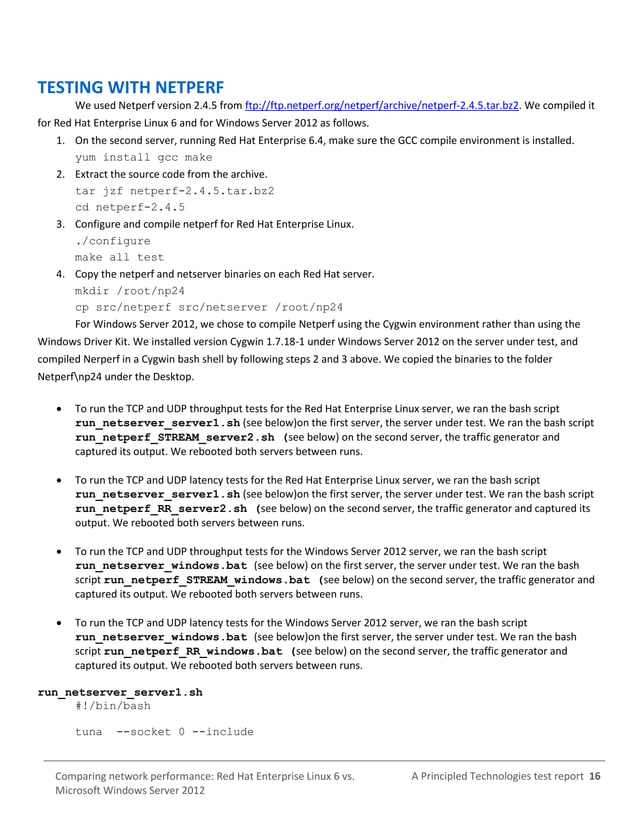 Comparing network performance: Red Hat Enterprise Linux 6 vs. Microsoft ...