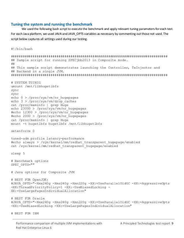 Performance Comparison Of Multiple Jvm Implementations With Red Hat Enterprise Linux 6
