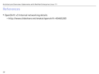 Architecture Overview: Kubernetes with Red Hat Enterprise Linux 7.1 | PPT