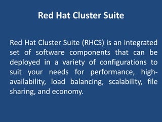Rhel cluster basics 1 | PPT