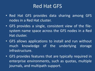 Rhel cluster basics 2 | PPTX | Operating Systems | Computer Software and Applications