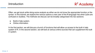 R Programming: Getting Help In R | PPT