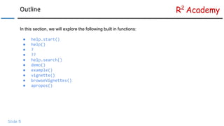 R Programming: Getting Help In R | PPT