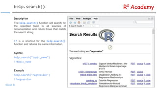 R Programming: Getting Help In R | PPT