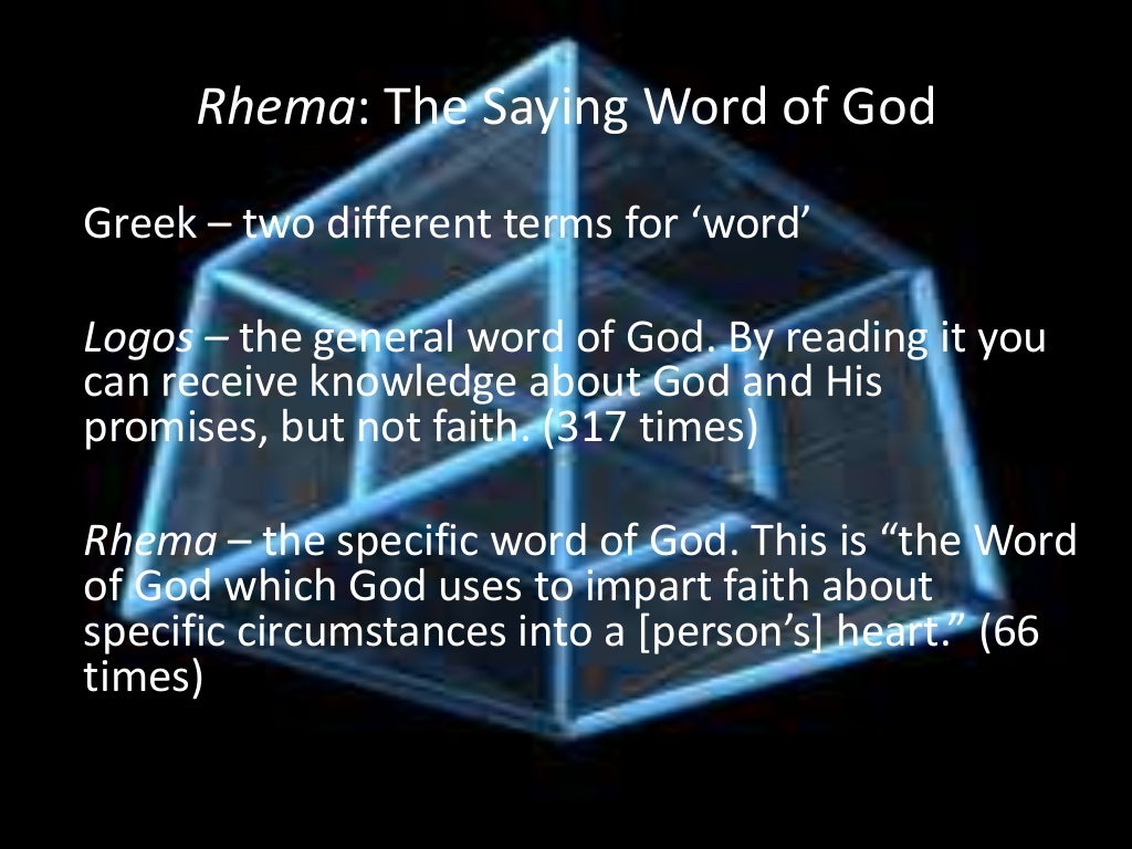 What is a rhema word from god - kjadash