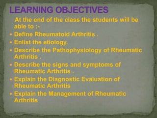 Rhematiod arthritis | PPTX