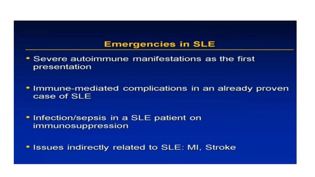 Rhematoligical Emergency Systemic Lupus Erythrometosis.pptx | Blood ...