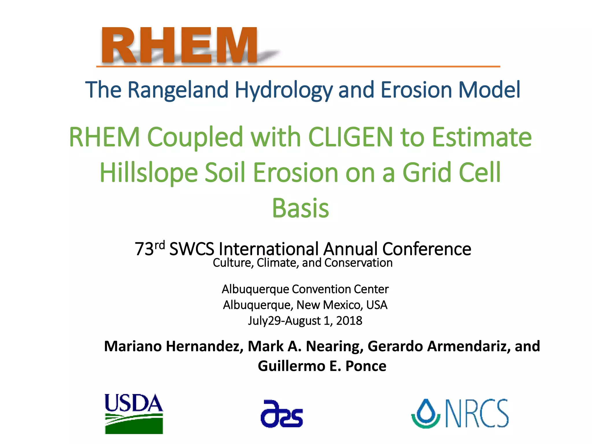 Rhem coupled with cligen | PPTX