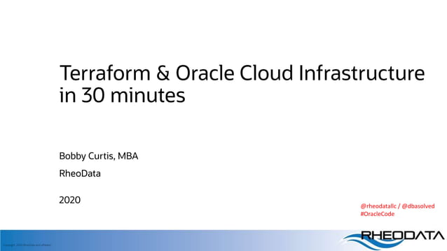 Terraform & Oracle Cloud Infrastructure | PPT