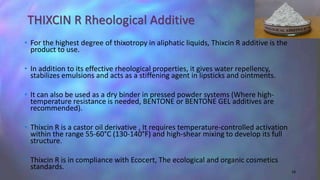 Rheological additives | PPTX | Skin Care | Beauty