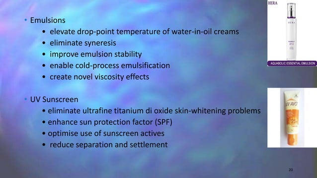Rheological additives | PPTX | Skin Care | Beauty