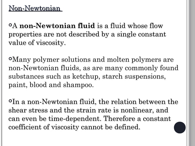 Rheology Of Fluids | PPT | Chemistry | Science