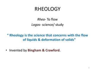 Rheology | PPTX