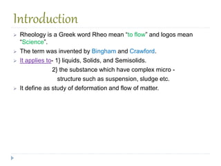 Rheology | PPTX