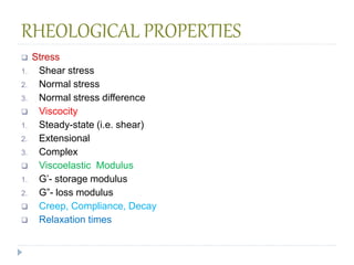 Rheology | PPTX