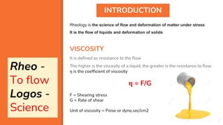 Rheology Study of Flow | PPTX