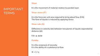 Rheology Study of Flow | PPTX