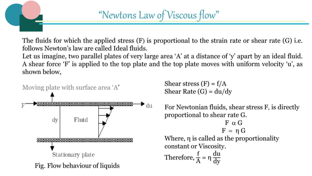 Rheology, Newtonian and Non Newtonian Flow | PPTX | Physics | Science