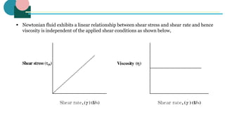 Rheology, Newtonian and Non Newtonian Flow | PPTX