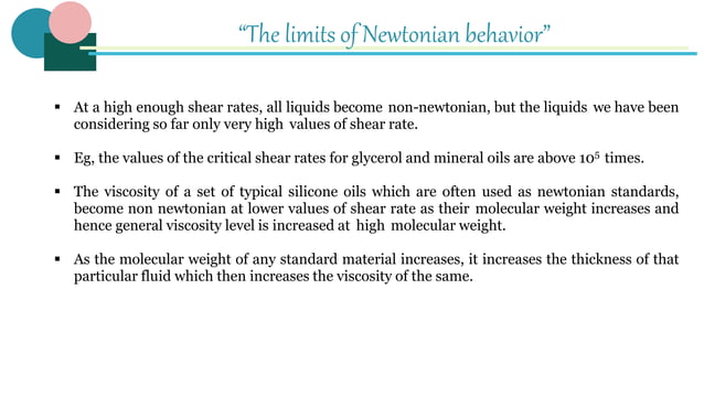 Rheology, Newtonian and Non Newtonian Flow | PPTX | Physics | Science