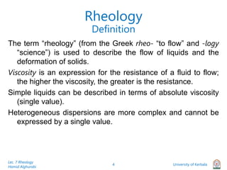 Rheology properties of suspension dosage form | PDF | Geology | Science