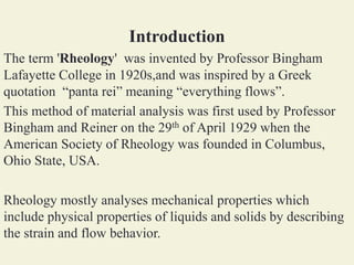 Rheology methods | PPTX
