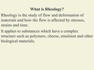 Rheology methods | PPTX