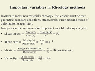 Rheology methods | PPTX