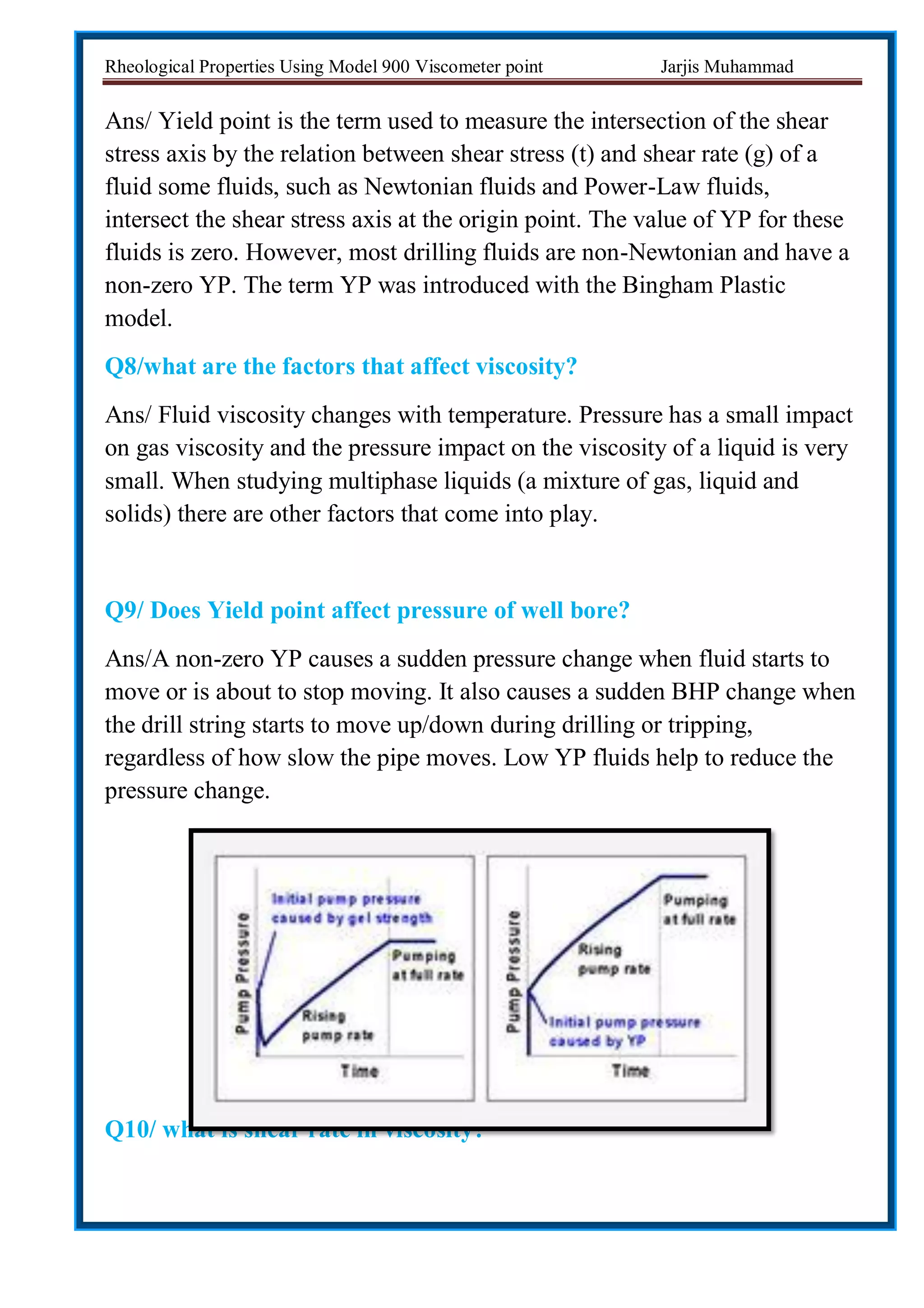 Rheology model 900 viscometer Mud Engineering Exp. | PDF