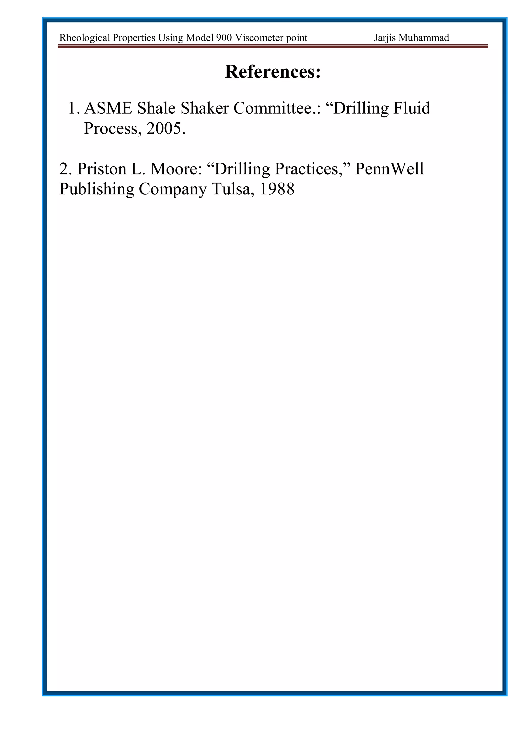 Rheology model 900 viscometer Mud Engineering Exp. | PDF