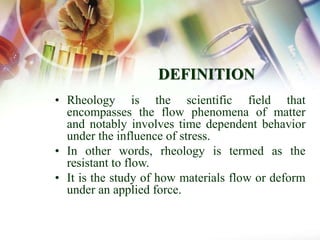 Rheology ppt | PPTX