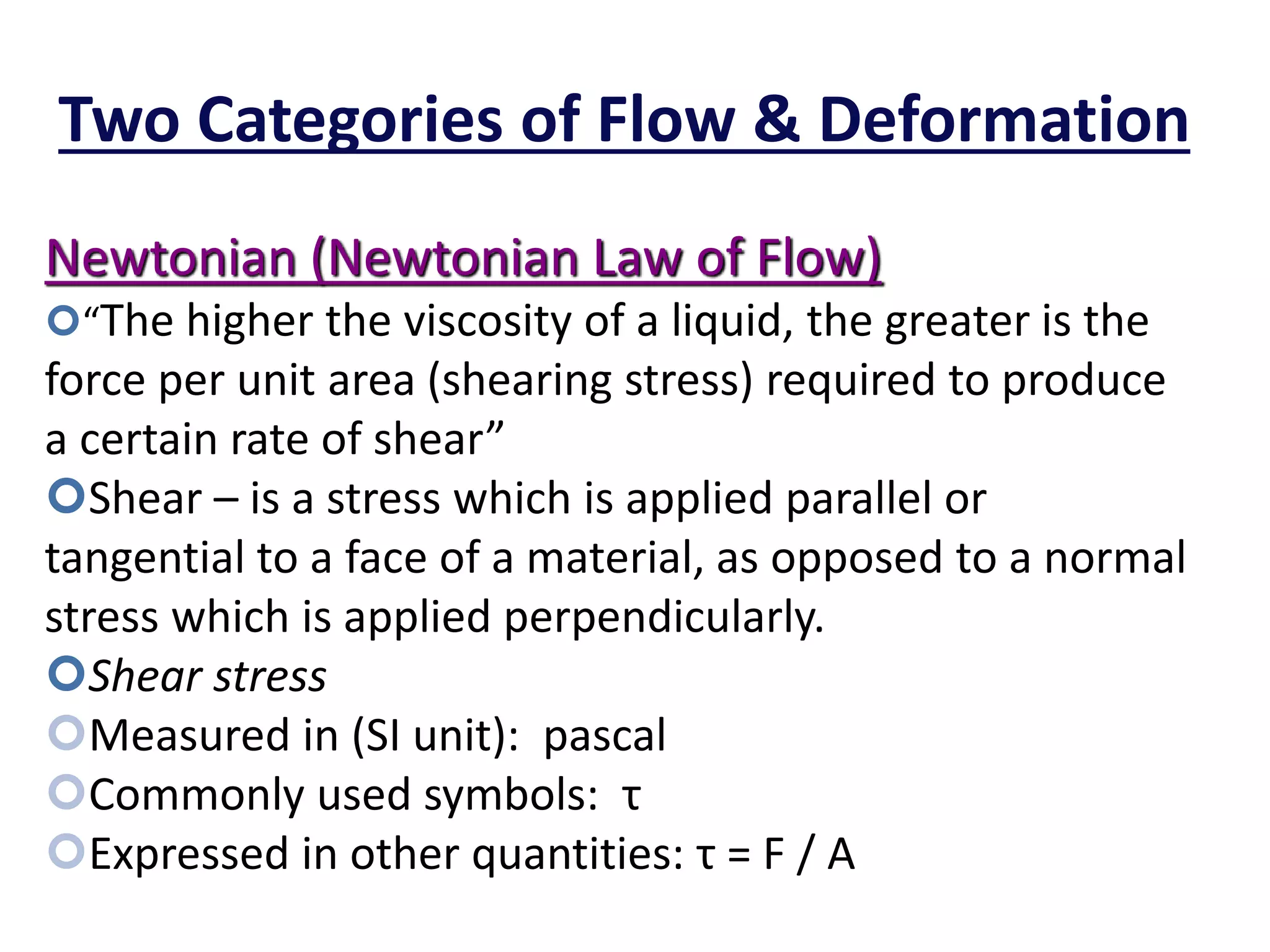 Rheology properties & flow of Print paste | PPTX