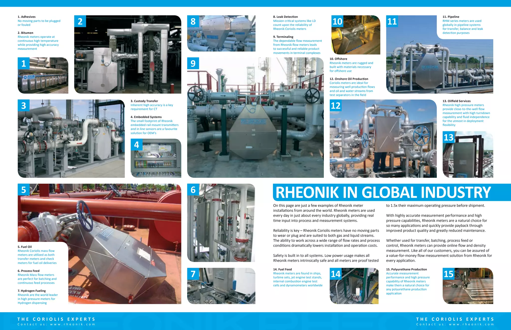 Range of Coriolis Mass Flow Meters - Rheonik | PDF
