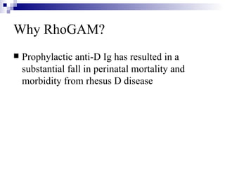 Rhesus Isoimmunisation | PPT