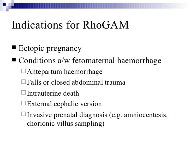 Rhesus Isoimmunisation