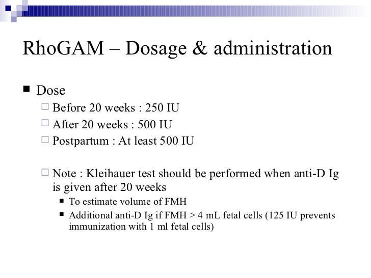 Rhesus Isoimmunisation