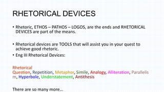 Rhetoric - 11th Grade | PPTX