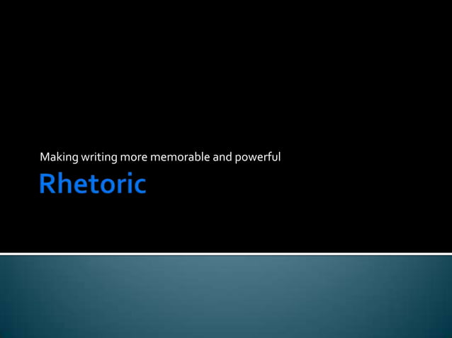 Rhetorical Devices | PPT