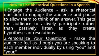 RHETORICAL QUESTIONS - ENGLISH 10 - 2nd Q | PPTX