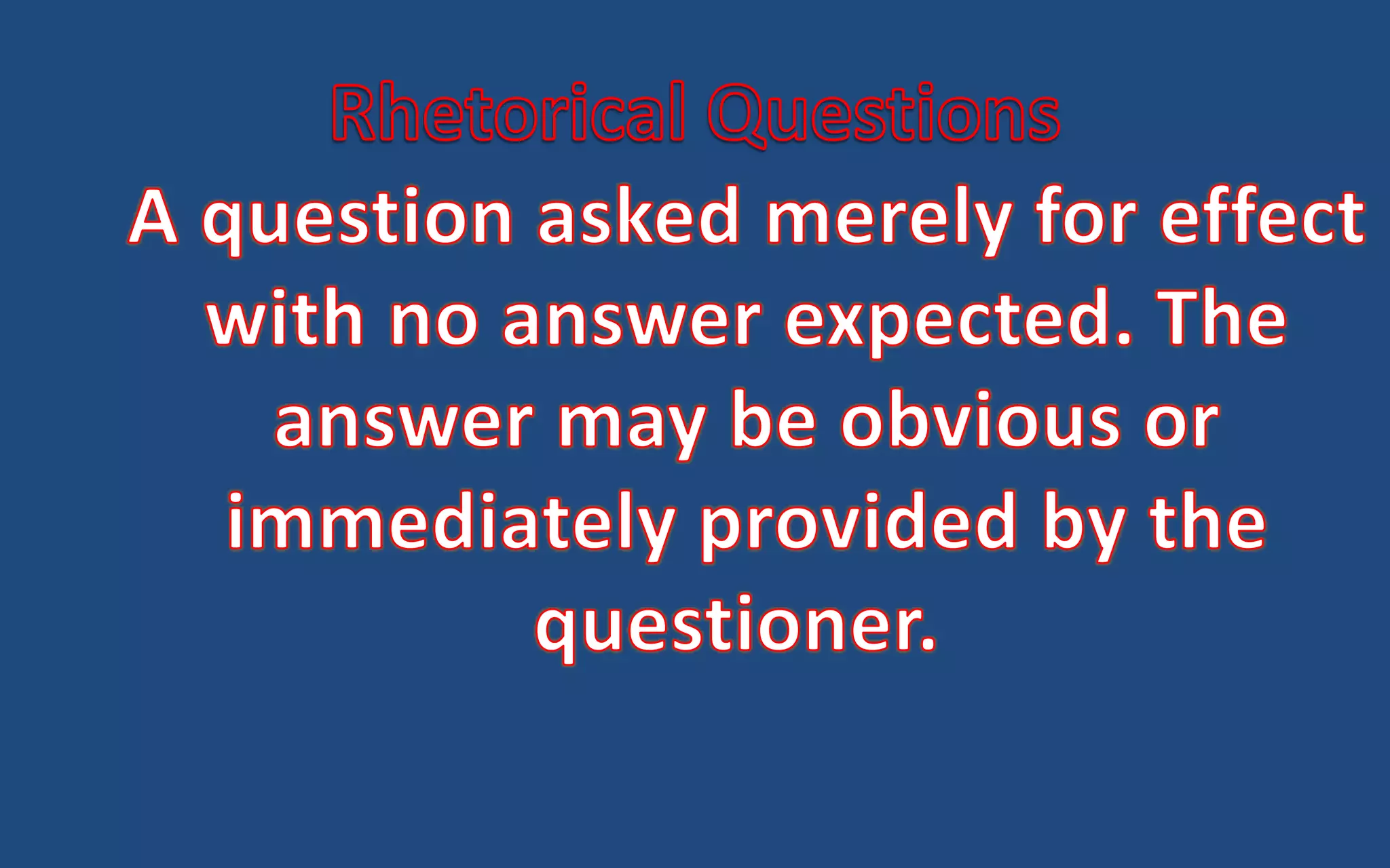 Rhetorical Questions | PPTX