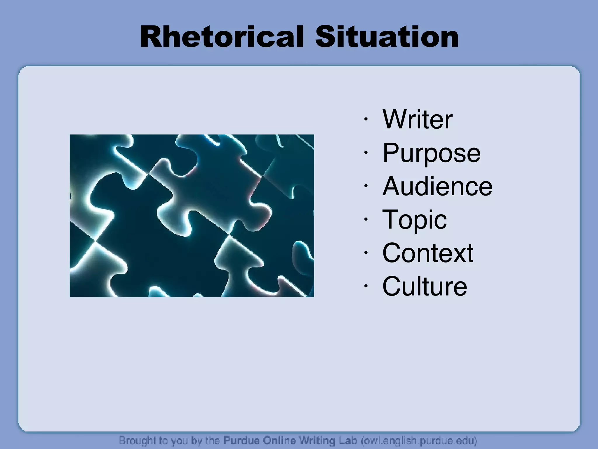 Rhetorical Situation | PPT