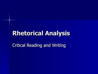 Rhetorical Analysis | PPT